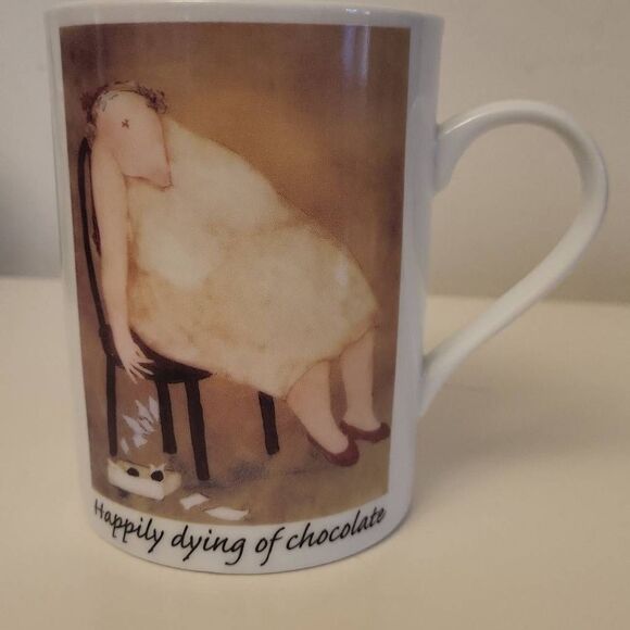 No Brand | Dining | Happily Dyingof Chocolate Erika Oller Signature Mug ...